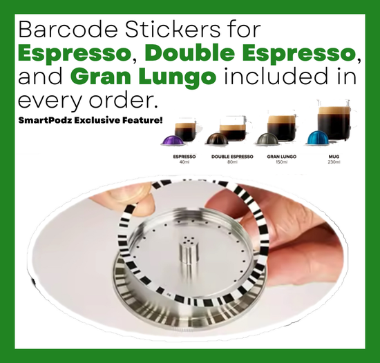 SmartPodz Starter Pack - Reusable Nespresso Vertuo Pods